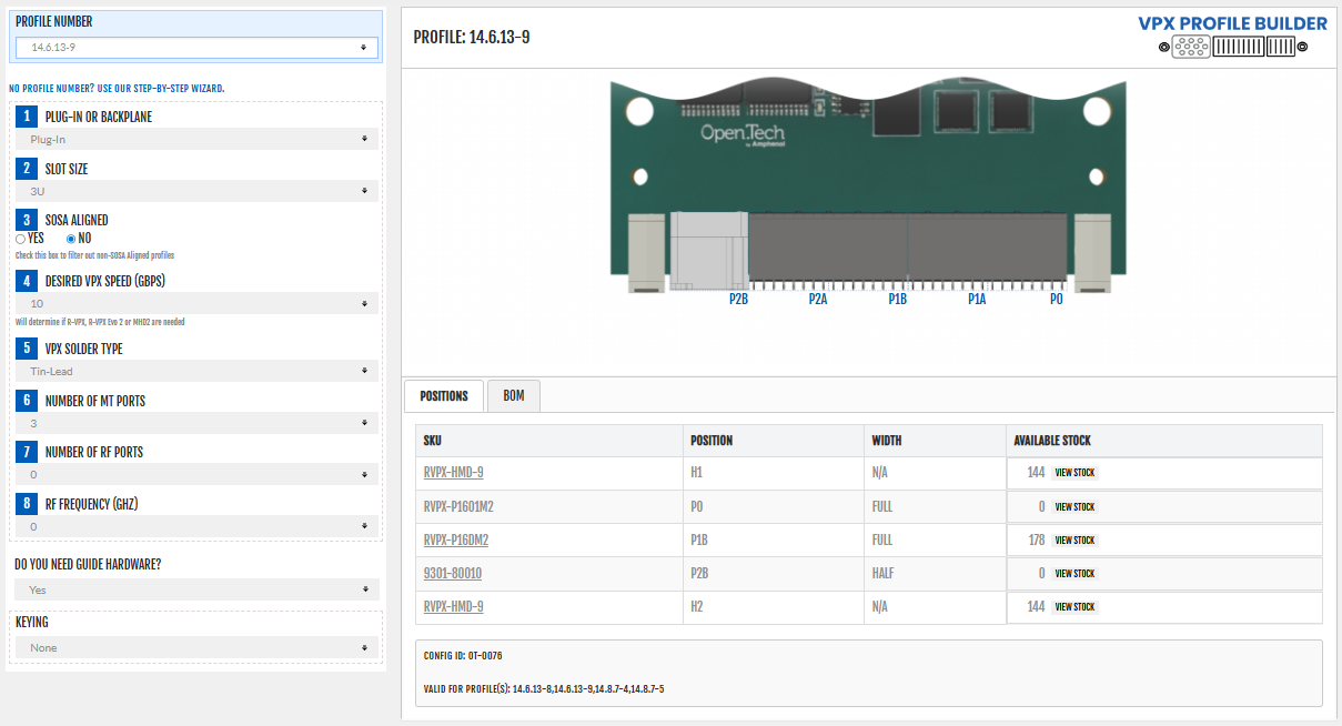 VPX Slot Profile Builder | Open.Tech